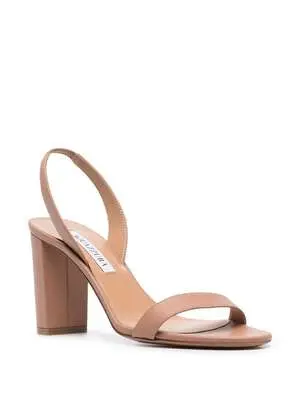 AQUAZZURA 90mm Heeled Leather Sandals