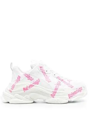 Balenciaga Triple S Logo-print Sneakers - White