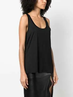 TOM FORD Logo-patch Silk Tank Top - Black