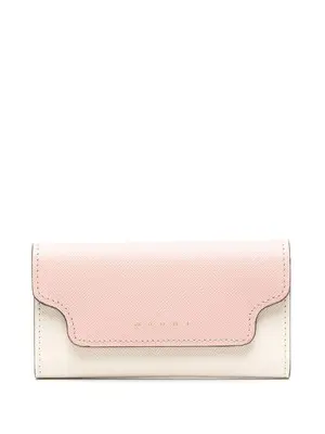 Marni Two-tone Leather Keyholder - Neutrals