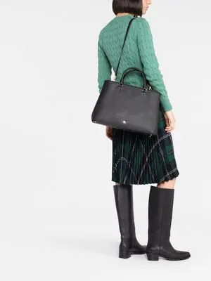 Ralph Lauren Hanna Leather Satchel - Black
