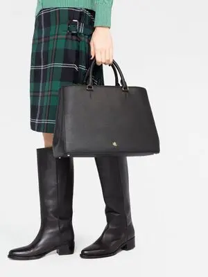 Ralph Lauren Hanna Leather Satchel - Black