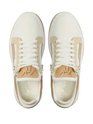 GIUSEPPE ZANOTTI Gz94 Double-zip Low-top Sneakers - White