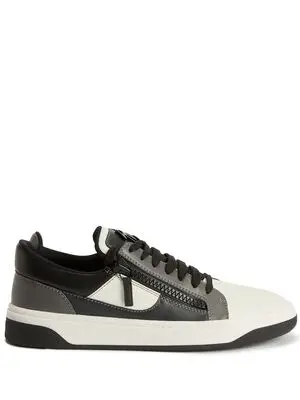 GIUSEPPE ZANOTTI Double-zip Low-top Sneakers - Black