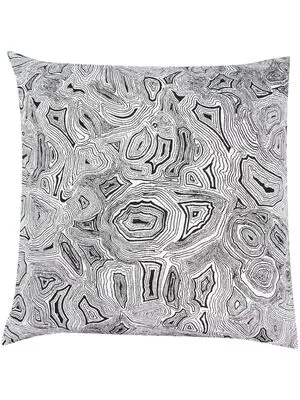 FORNASETTI Linear-print Cushion - White