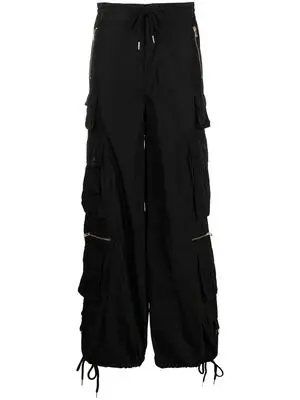 Cynthia Rowley Wide-leg Cargo Trousers - Black