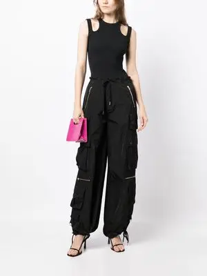 Cynthia Rowley Wide-leg Cargo Trousers - Black