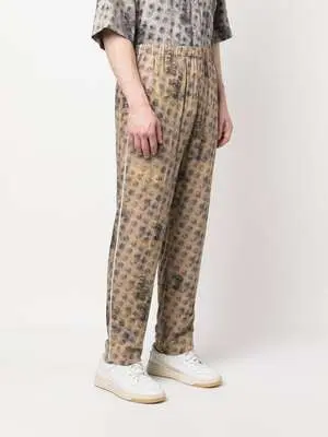 Acne Studios Floral-print Straight-leg Trousers