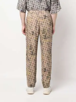 Acne Studios Floral-print Straight-leg Trousers
