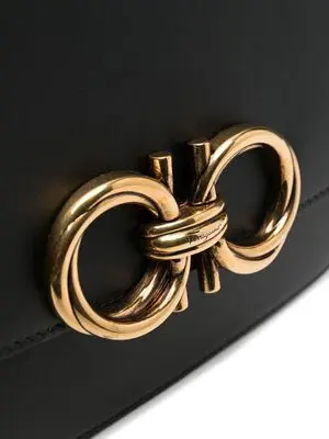 FERRAGAMO Gancini Leather Shoulder Bag