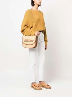 Moschino Madame Embroidered Shoulder Bag