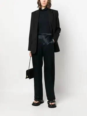 JOSEPH Single-breasted Wool Blazer - Black