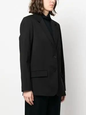JOSEPH Single-breasted Wool Blazer - Black