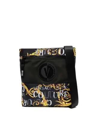 Versace Baroque Print Shoulder Bag - Black