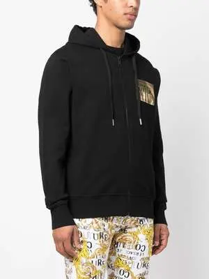 Versace Logo-print Zipped Hoodie