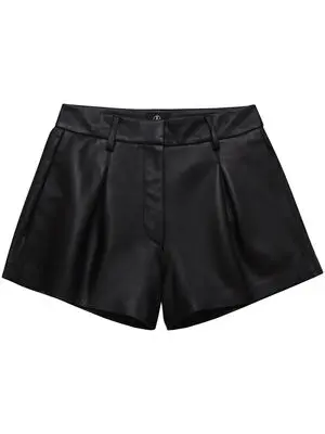 ANINE BING Allie Leather Mini Shorts