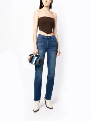 FRAME High-rise Straight-leg Jeans