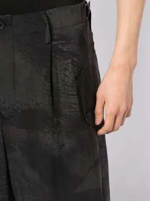 Yohji Yamamoto Cropped Wide-leg Trousers