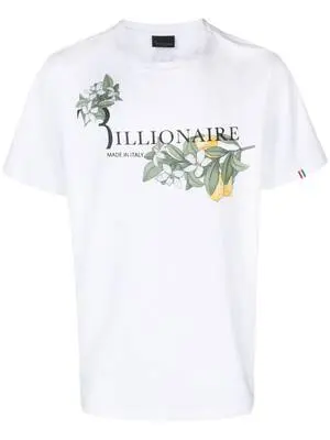 BILLIONAIRE Logo-print Cotton T-shirt - White