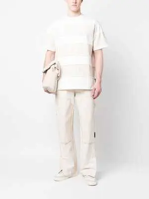 MSGM Mesh-panel Short-sleeved T-shirt