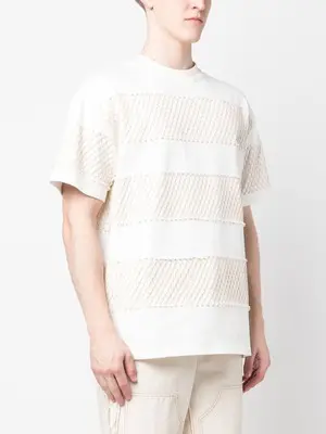 MSGM Mesh-panel Short-sleeved T-shirt