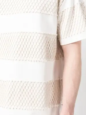 MSGM Mesh-panel Short-sleeved T-shirt
