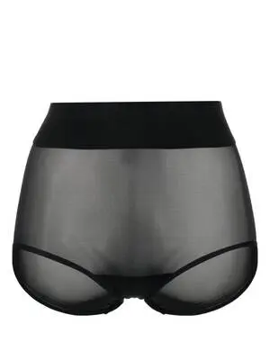 Wolford Semi-sheer Elasticated Briefs - Black