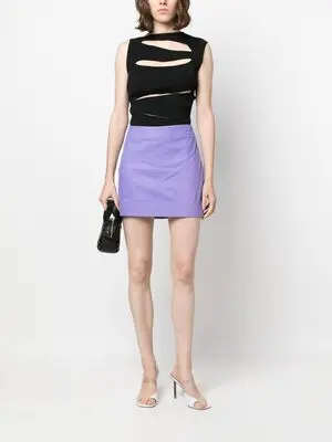 Remain Birger Christensen Corduroy Leather Mini Skirt
