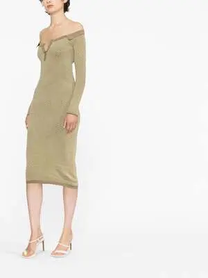 Jacquemus La Robe Pampero Off-shoulder Polo Dress