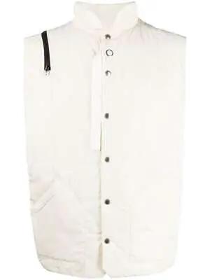 TAKAHIROMIYASHITA THESOLOIST. Padded Gilet Jacket With Zip Detail - White