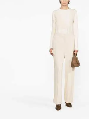 Khaite High-waisted Wide-leg Trousers