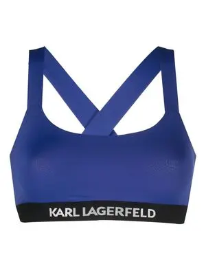 Karl Lagerfeld Logo Sports Bras