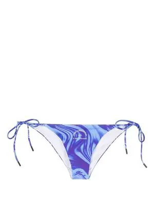 Karl Lagerfeld String-tie Bikini Bottom - Blue