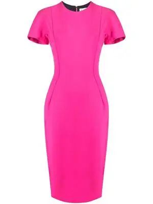 Victoria Beckham Tailored Midi Dress - Pink