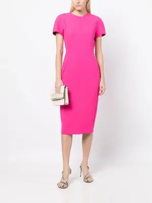 Victoria Beckham Tailored Midi Dress - Pink