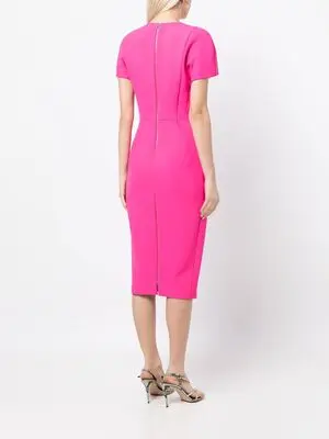 Victoria Beckham Tailored Midi Dress - Pink