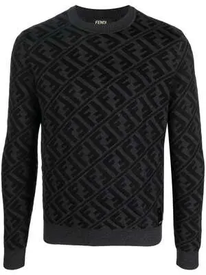 Fendi Ff Monogram-pattern Jumper