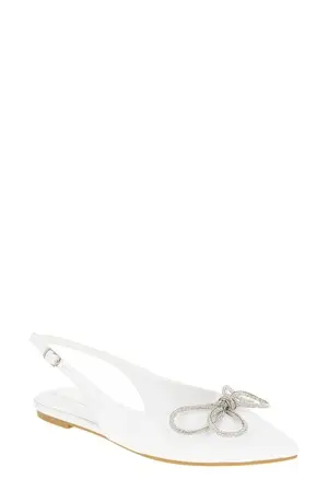 Bcbgmaxazria BCBG Kristin Rhinestone Slingback Mules Bright White Neoprene