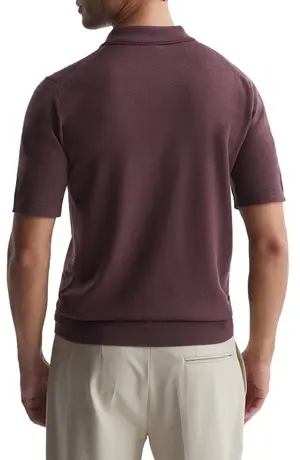 REISS Duchie Johnny Collar Wool Polo