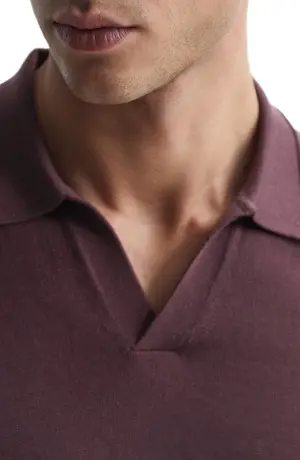 REISS Duchie Johnny Collar Wool Polo