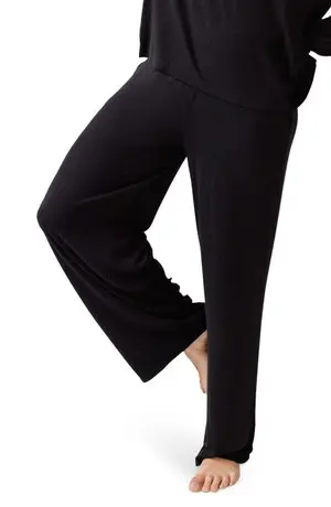 Cozy Earth Rib Pajama Pants Black