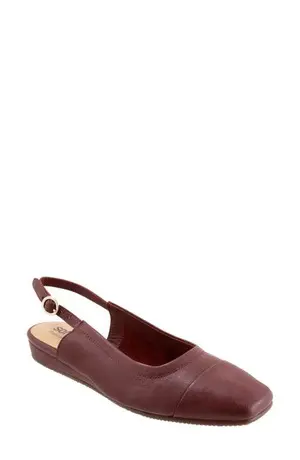 Softwalk Vittoria Slingback Flat - Mahogany