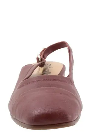 Softwalk Vittoria Slingback Flat - Mahogany