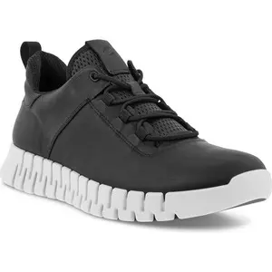 Ecco Gruuv Leather Sneakers - Black/black