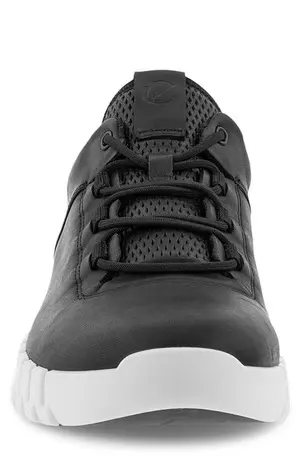 Ecco Gruuv Leather Sneakers - Black/black