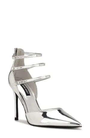 Nine West Frann Pointed Toe Pump Silver
