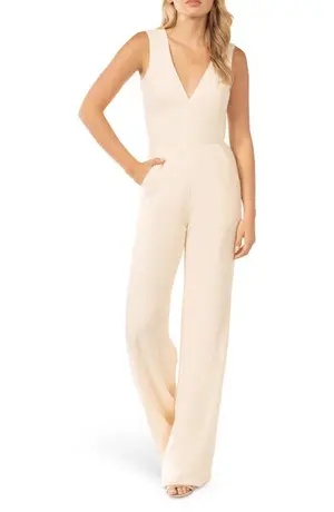Dress The Population Sandra Jumpsuit - Cream