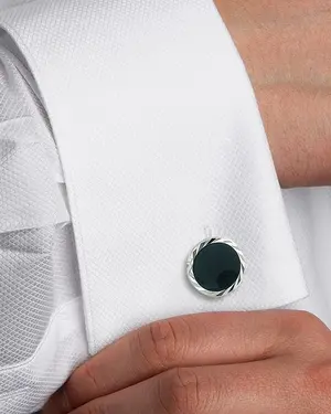 David Donahue Onyx Stud And Cufflink Set