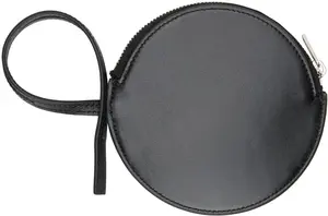 JIL SANDER Black Circle Coin Pouch