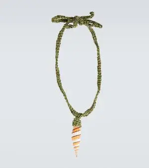 Alanui Seashell Charm Necklace - Green